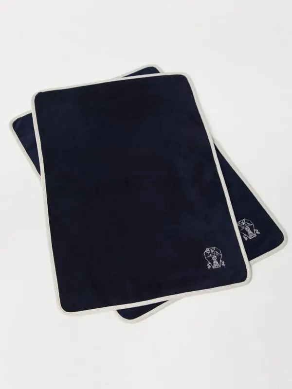 Brunello Cucinelli Terry-cloth Hand Towels - Blue