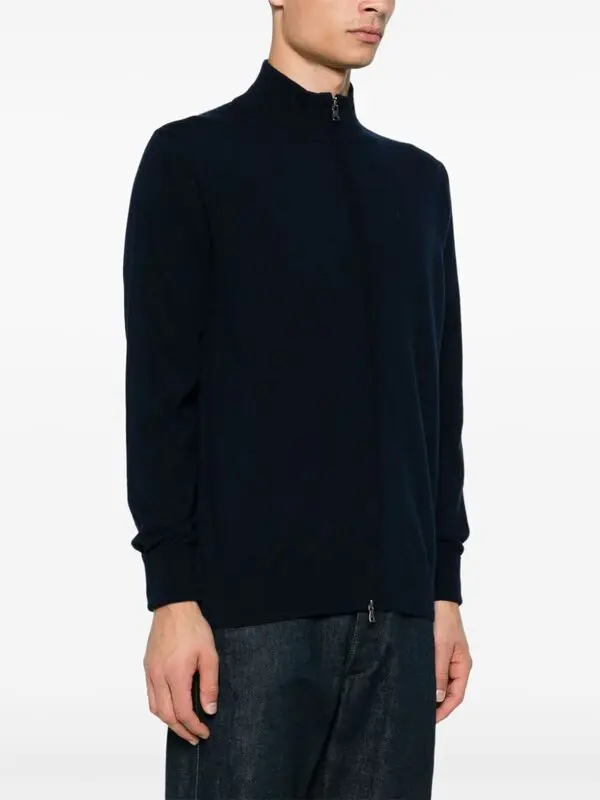 BALLANTYNE Zip-up Cashmere Cardigan - Blue