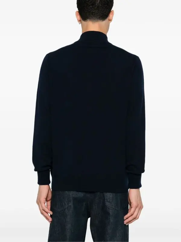 BALLANTYNE Zip-up Cashmere Cardigan - Blue