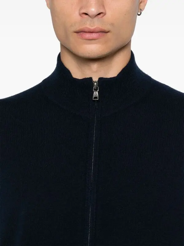 BALLANTYNE Zip-up Cashmere Cardigan - Blue