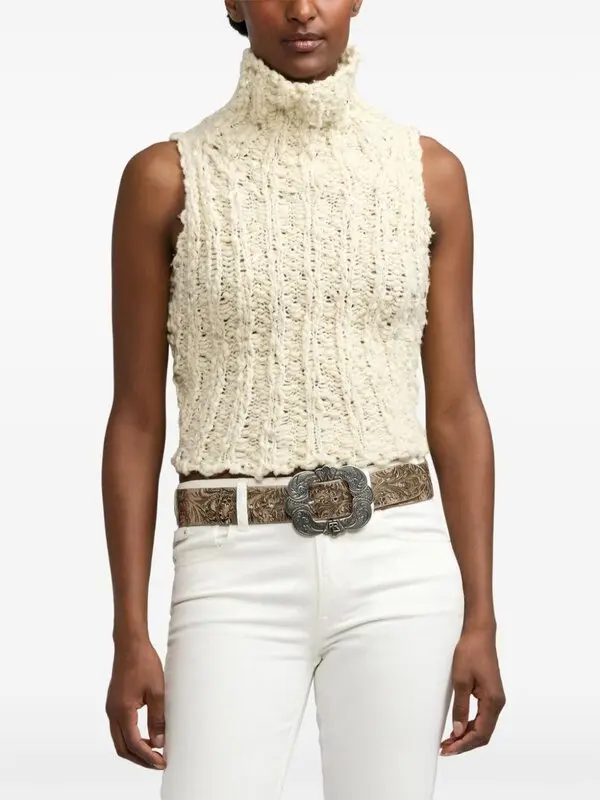 Ralph Lauren Textured High-neck Tank Top
