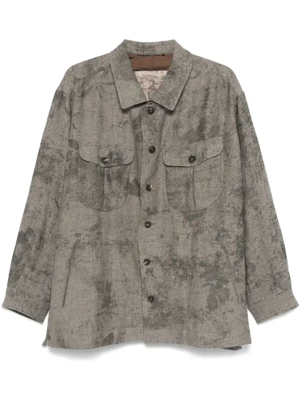 ZIGGY CHEN Herringbone-pattern Shirt