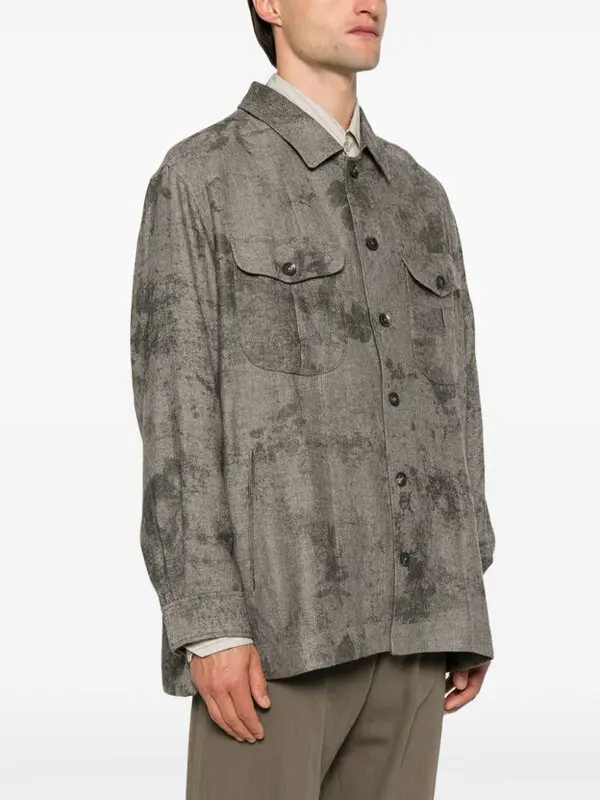 ZIGGY CHEN Herringbone-pattern Shirt