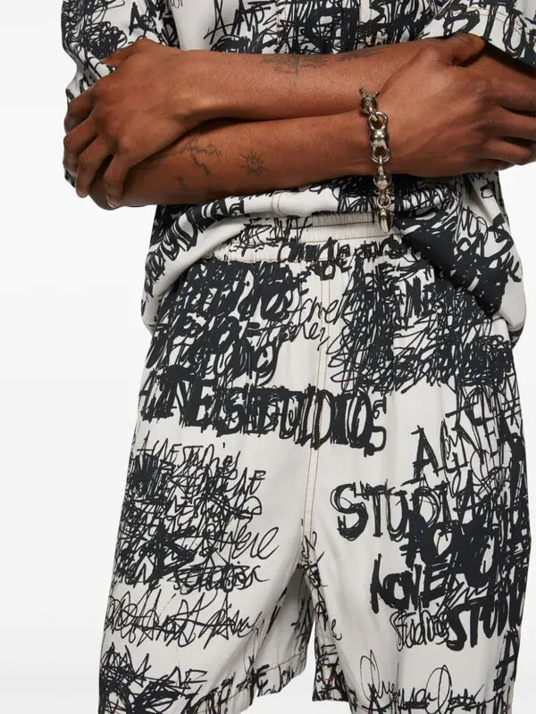 Acne Studios Abstract Pattern Print Shorts