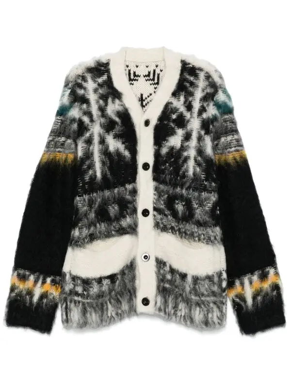 Sacai Patterned Pocket Cardigan