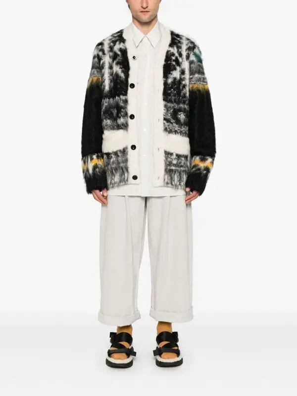 Sacai Patterned Pocket Cardigan