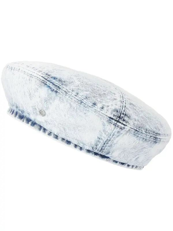 MAISON MICHEL Billy Denim Beret - Blue
