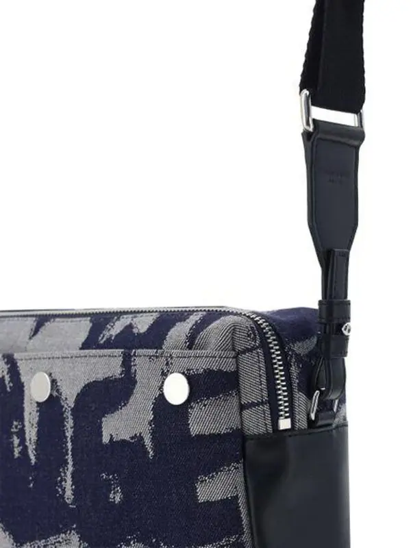 Alexander McQueen Graffiti-print Crossbody Bag - Blue