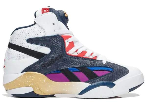 REEBOK Shaq Attaq Sneakers - White/navy Blue/red