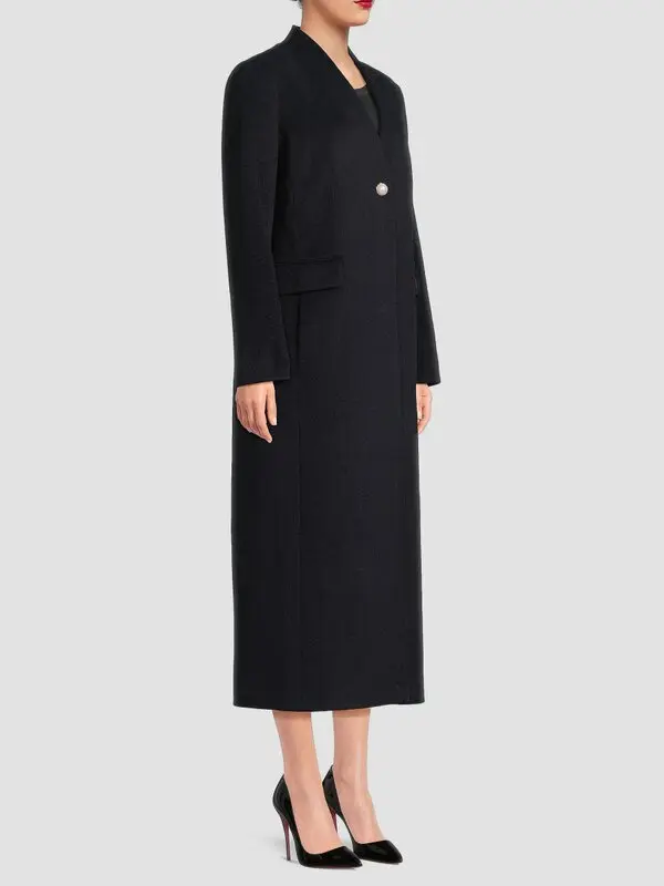 MILLY Faux Fur Collar Wool-blend Coat