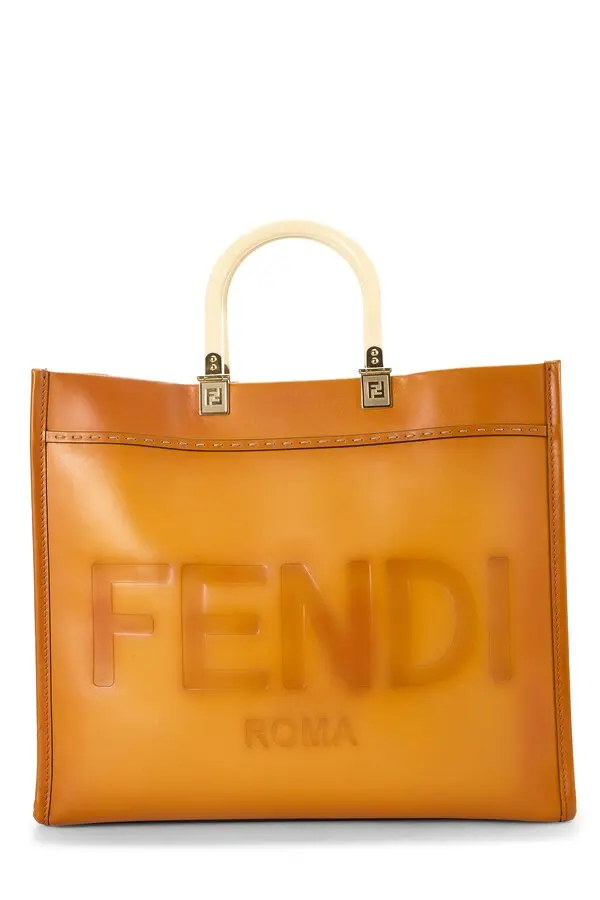 Fendi Calfskin Sunshine Shopper - Orange