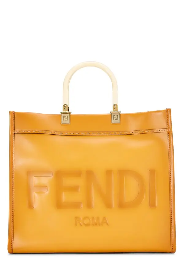 Fendi Calfskin Sunshine Shopper - Orange