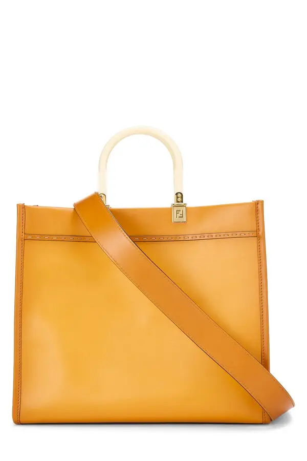 Fendi Calfskin Sunshine Shopper - Orange