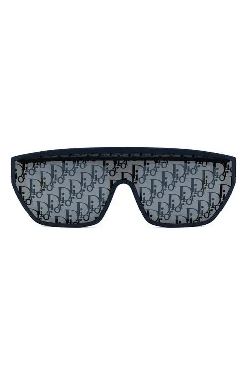Dior Club M7u Mask Sunglasses - Matte Blue / Blu Mirror