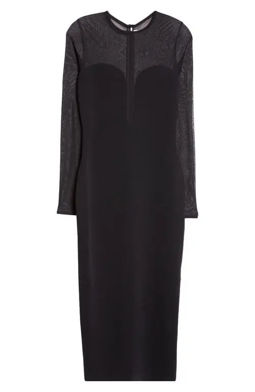 chinese dress ladies Carolina Herrera Black Lace V-Neck Dress