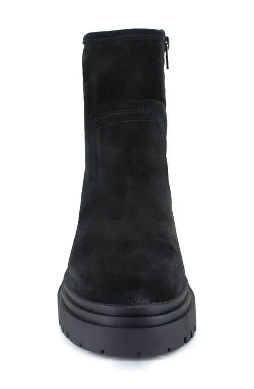 NATIONAL COMFORT Rafaela Platform Bootie - Black Suede