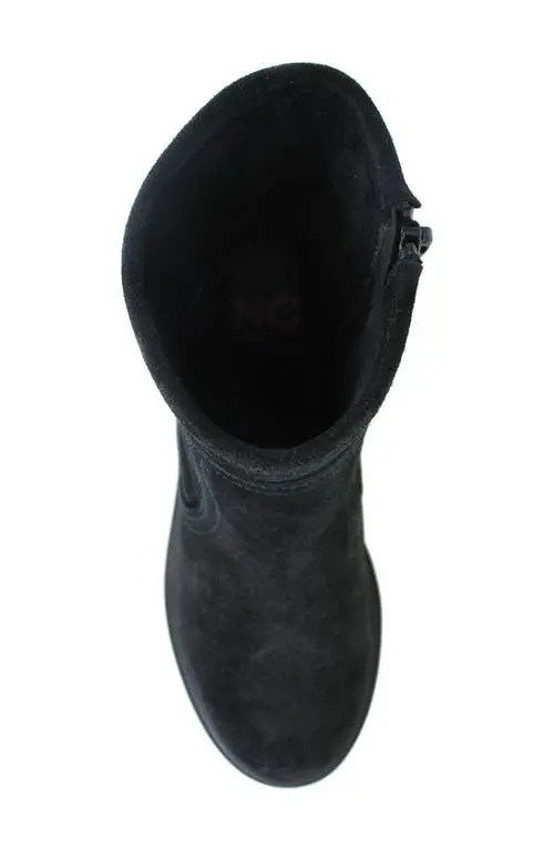 NATIONAL COMFORT Rafaela Platform Bootie - Black Suede