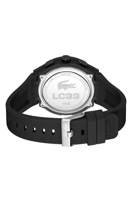 Lacoste Silicone Strap Watch - Black