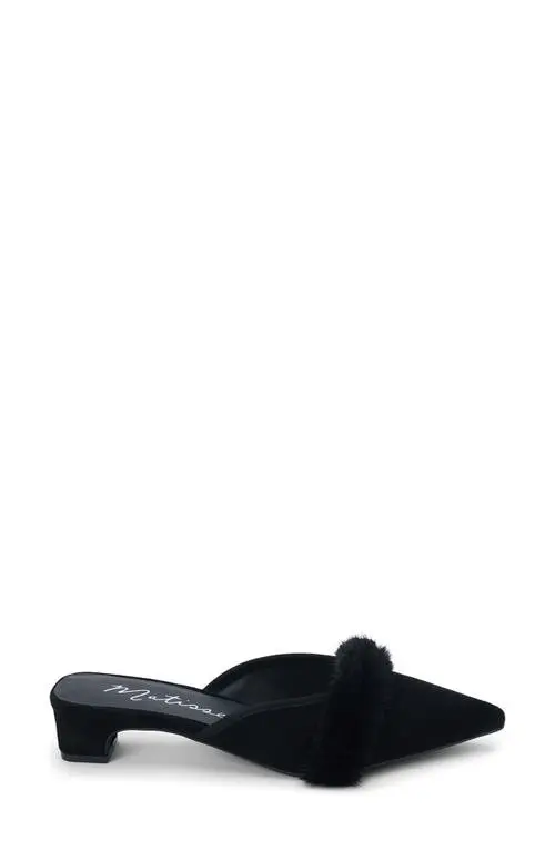 Matisse Kellan Pointed Toe Mule - Black Suede