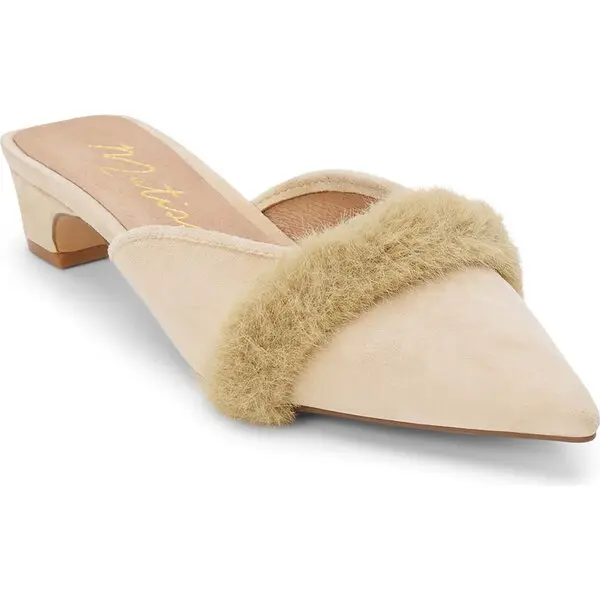 Matisse Kellan Pointed Toe Mule - Natural Suede