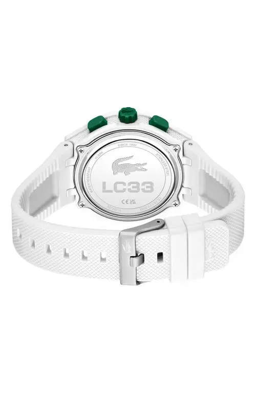 Lacoste Lc33 Silicone Strap Watch - White