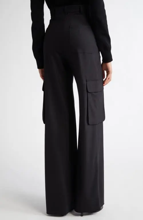Max Mara Ghiera Stretch Virgin Wool Cargo Trousers