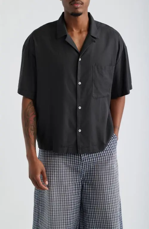 ELWOOD Boxy Camp Shirt - Black