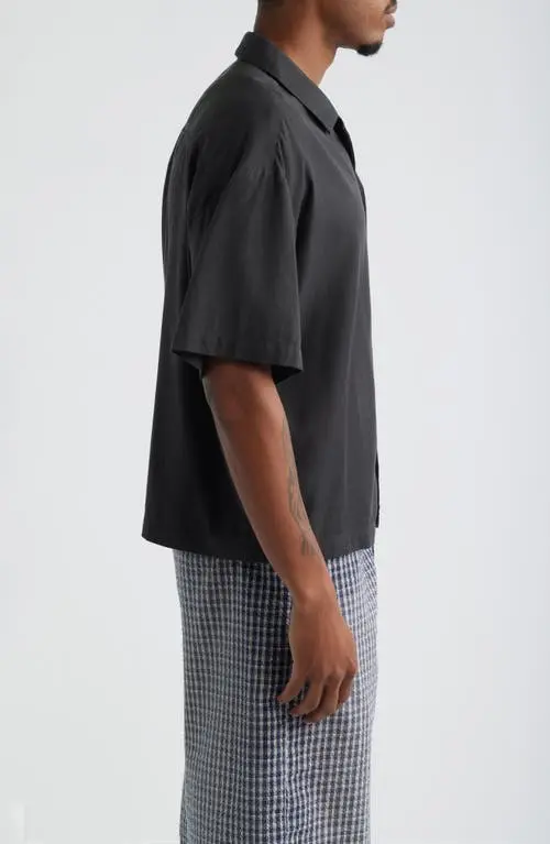 ELWOOD Boxy Camp Shirt - Black
