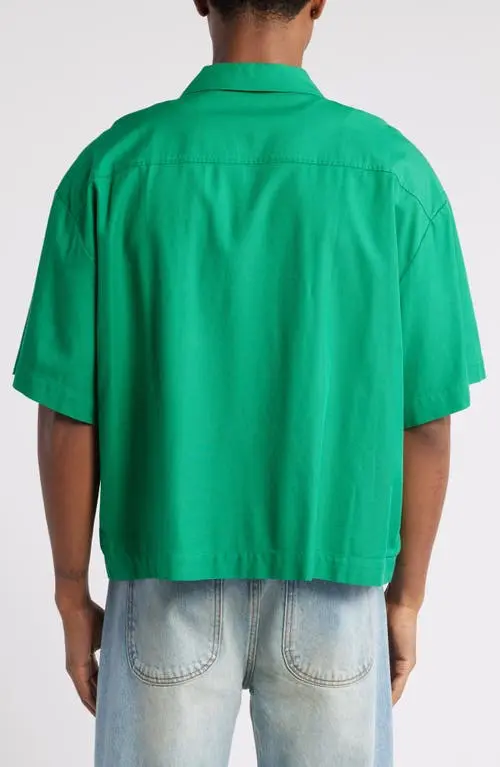 ELWOOD Boxy Camp Shirt - Dark Kelly Green