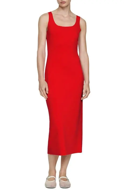 Mango Square Neck Stretch Tank Dress