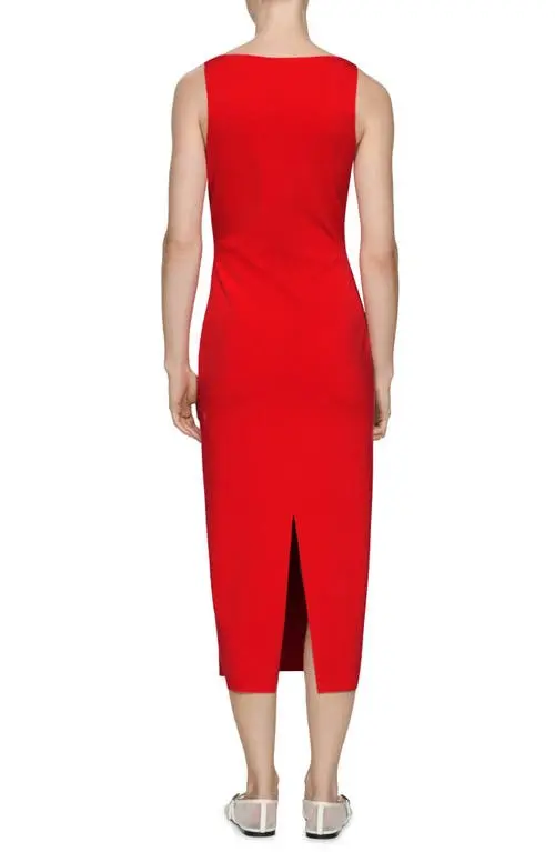 Mango Square Neck Stretch Tank Dress