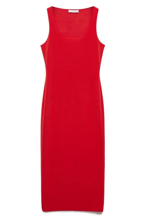Mango Square Neck Stretch Tank Dress