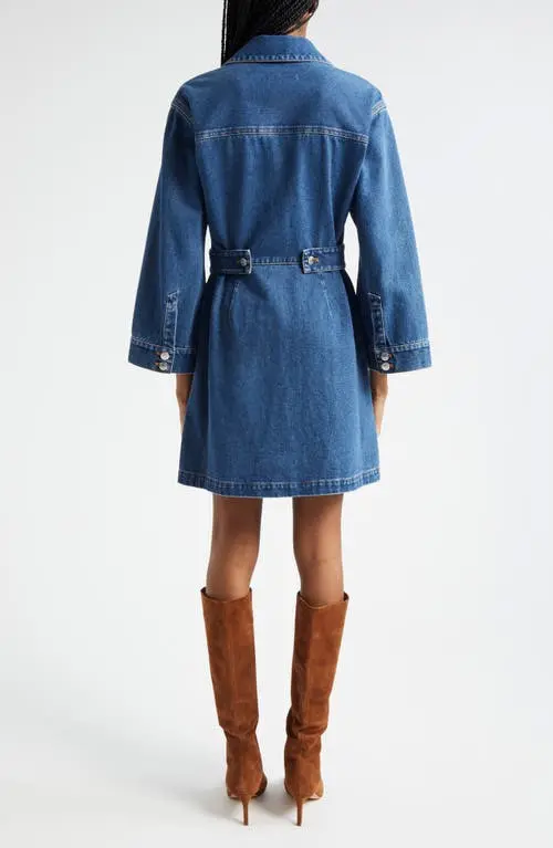 Veronica Beard Mckinley Denim Mini Shirt Dress