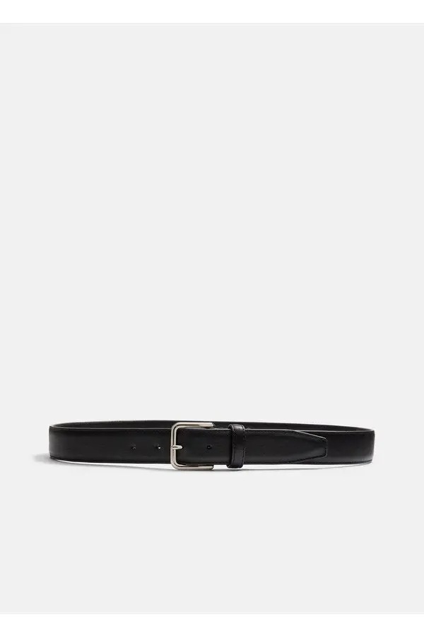 Vince Classic Leather Belt - Black