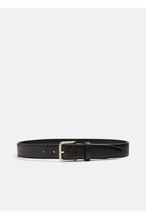 Vince Classic Leather Belt - Black