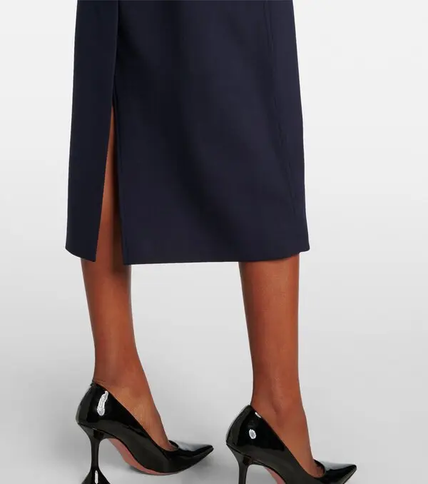 Sportmax Anemone Wool-blend Bustier Midi Dress