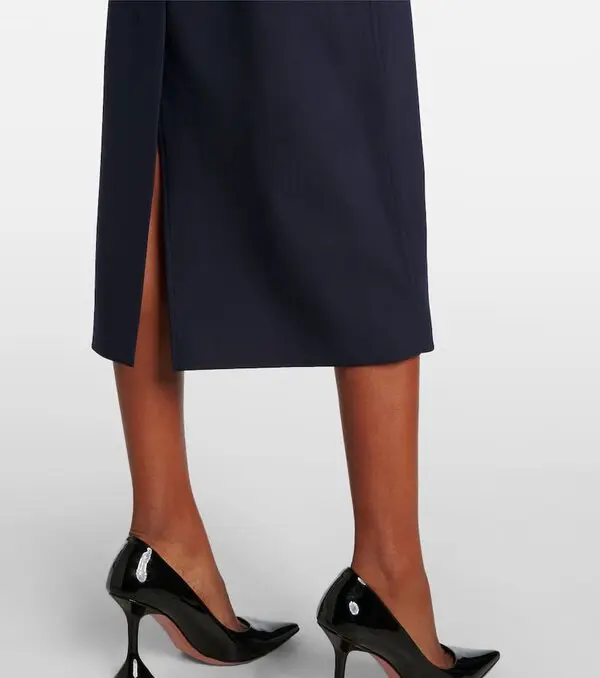 Sportmax Anemone Wool-blend Bustier Midi Dress