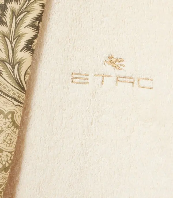 Etro Bloom Cotton Terry Bathrobe - White