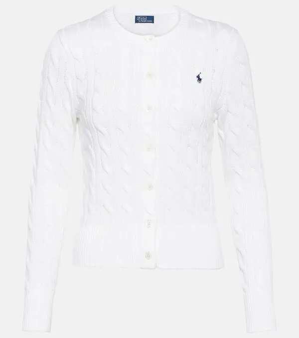 Polo Ralph Lauren Cable-knit Cotton Cardigan - White