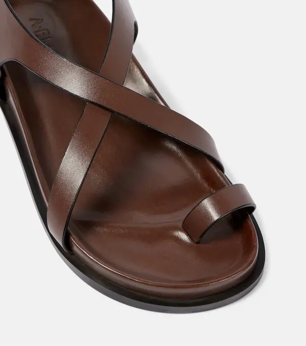 A.emery Jalen Slim Leather Sandals - Brown