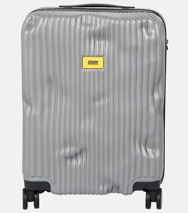 CRASH BAGGAGE Stripe Cabin Small Suitcase - Grey
