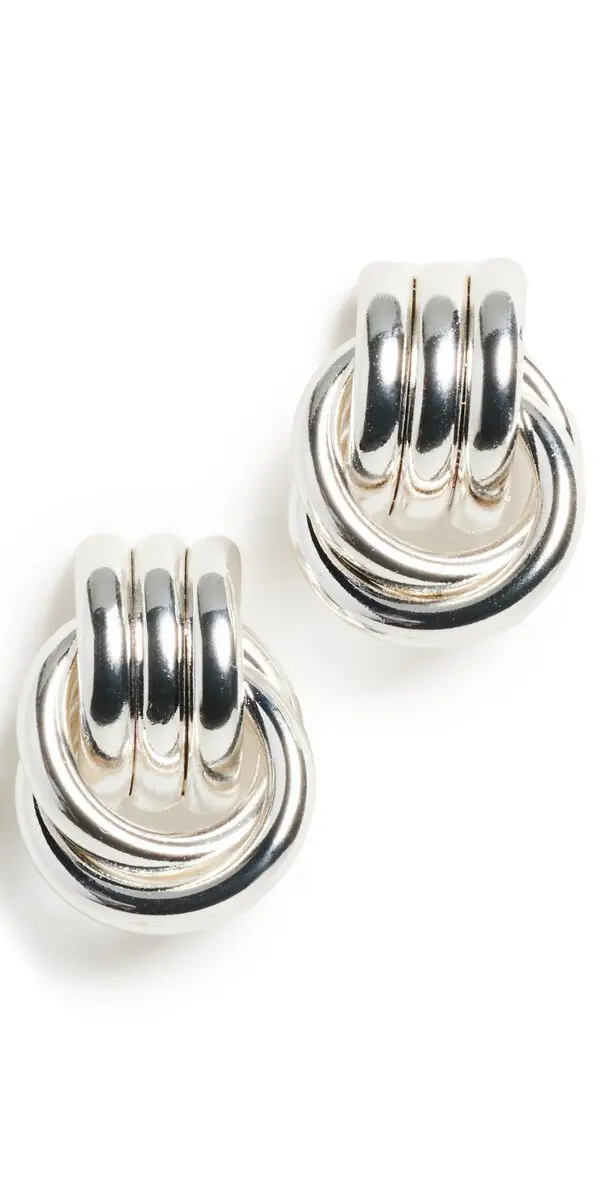 HEAVEN MAYHEM Baby Knot Earrings - Silver
