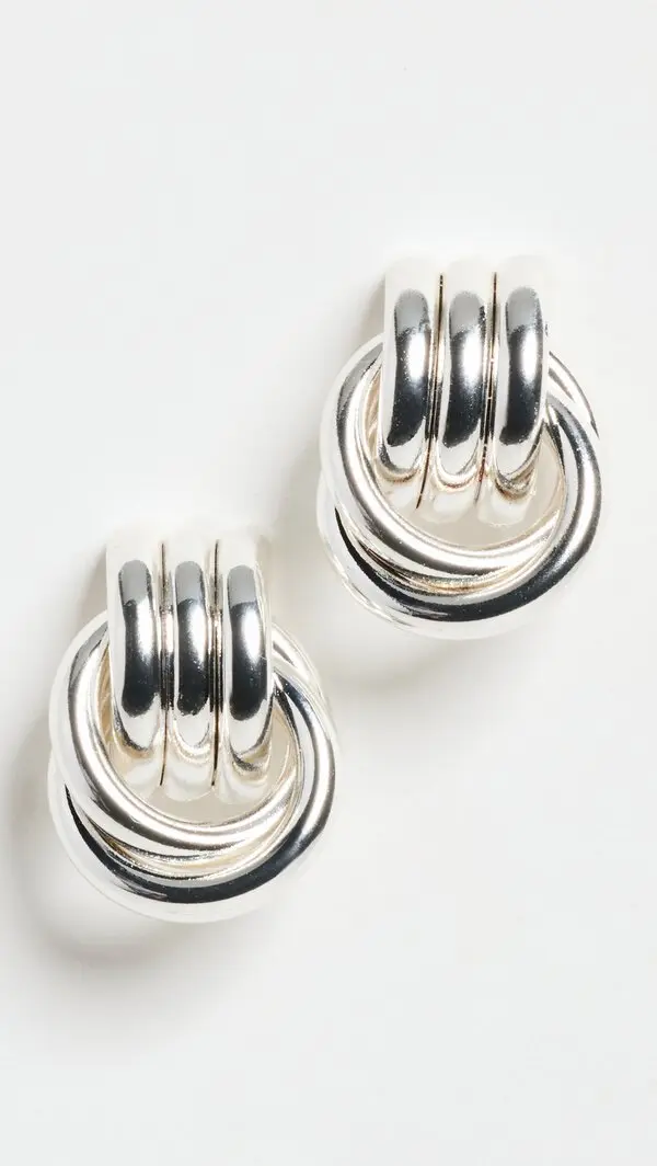 HEAVEN MAYHEM Baby Knot Earrings - Silver