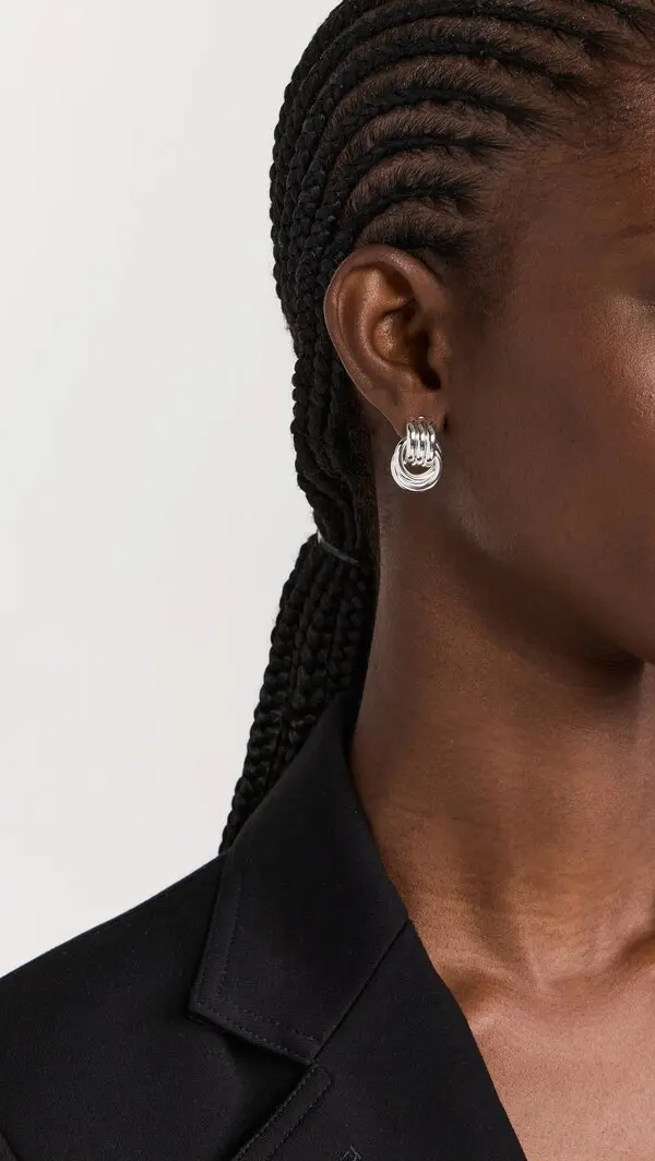HEAVEN MAYHEM Baby Knot Earrings - Silver