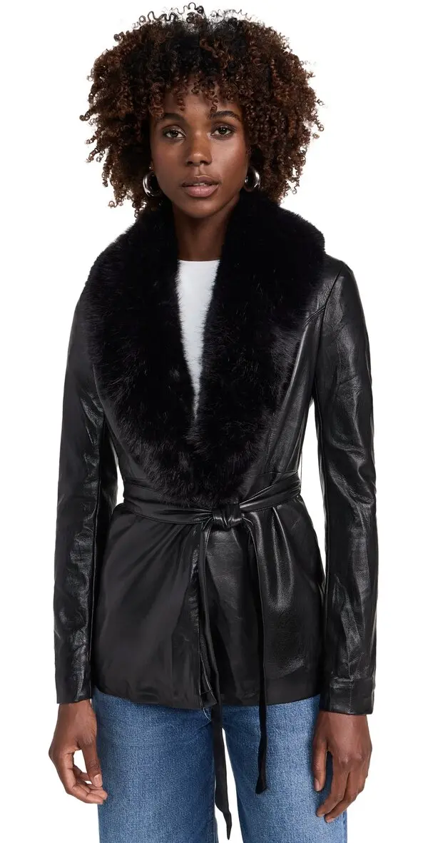 Amanda Uprichard Lancetti Faux Leather Jacket