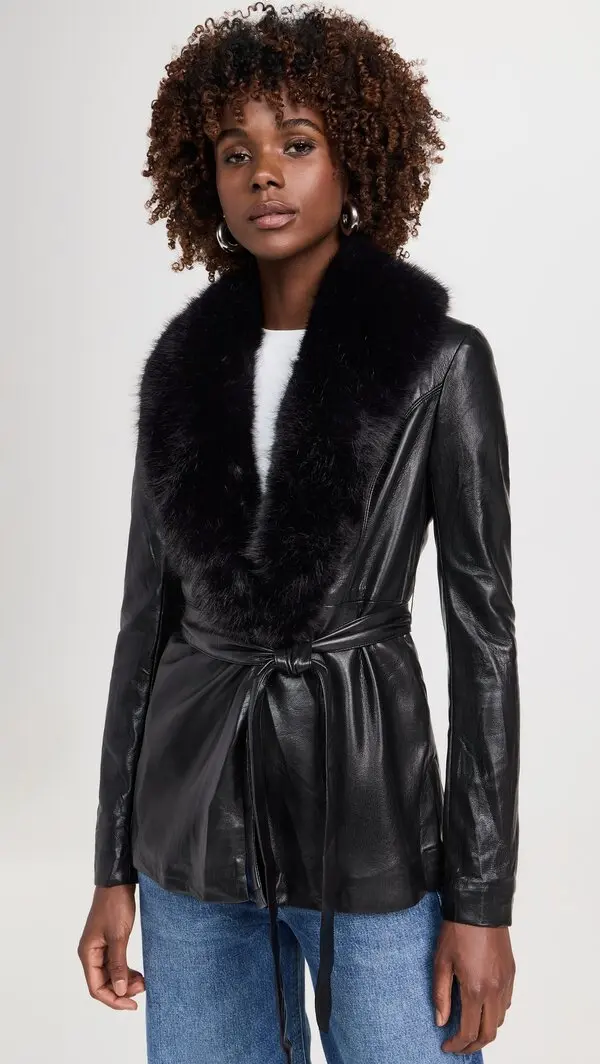 Amanda Uprichard Lancetti Faux Leather Jacket