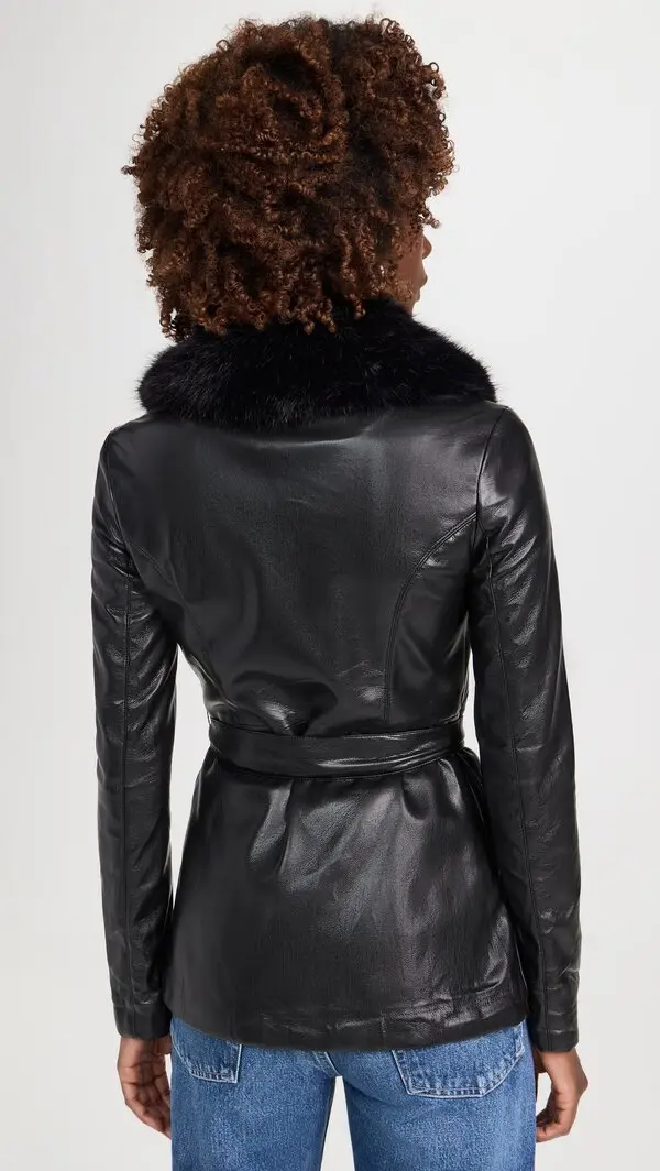 Amanda Uprichard Lancetti Faux Leather Jacket