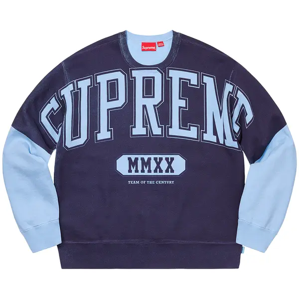 Supreme Overprint Crewneck - Blue