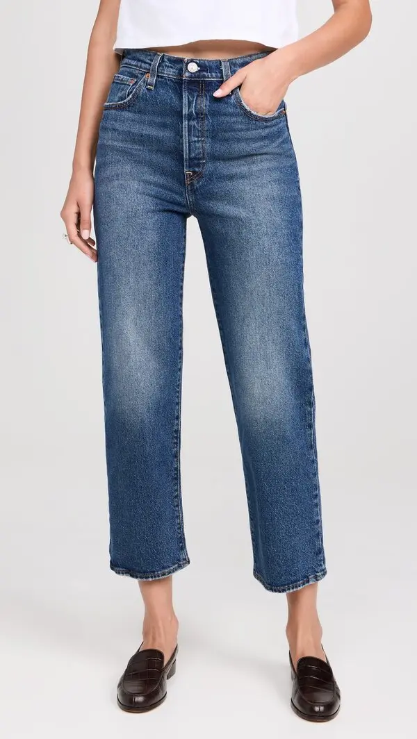 LEVI'S Ribcage Straight Ankle Jeans