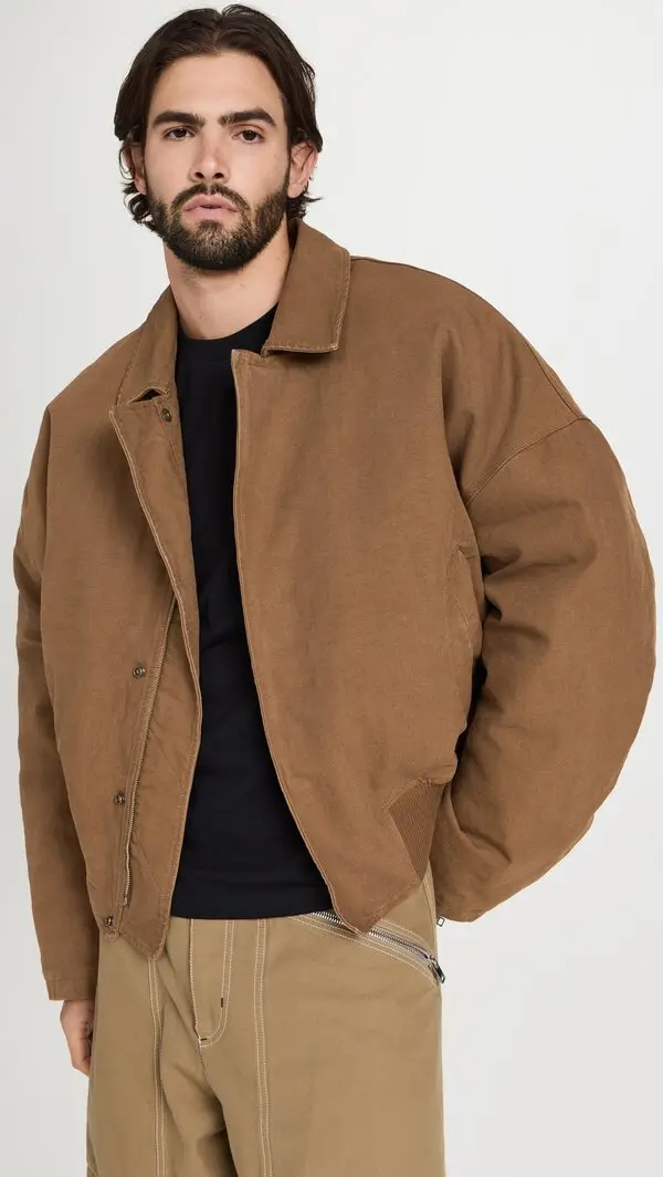 Jw Anderson Blouson Jacket In Tobacco - 40% Off